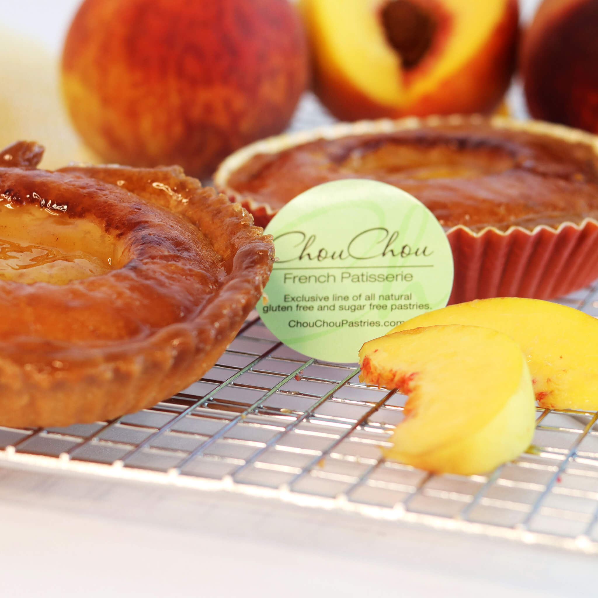 Peach Almond Tart (Box of 12) – Chou Chou French Patisserie